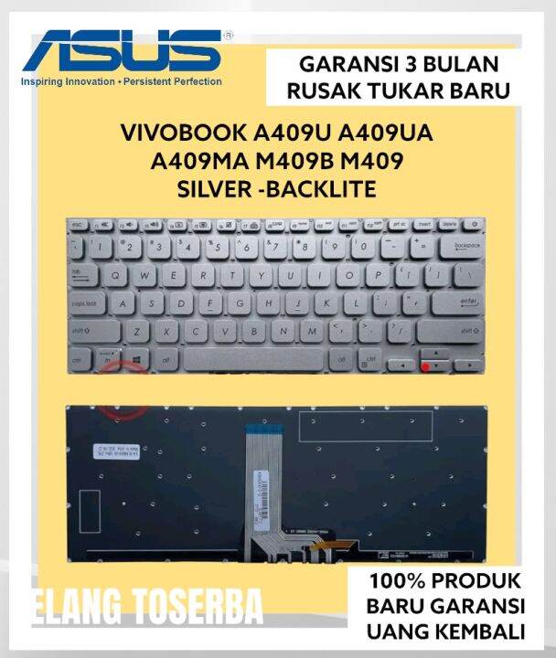 Keyboard Asus A409 A409ma A409J A409JA M409B A409JP A409UA BACKLITE ...