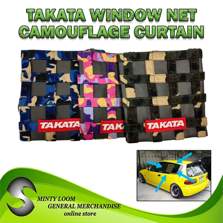 TAKATA Window Net Car Sun Shade camouflage | Lazada PH
