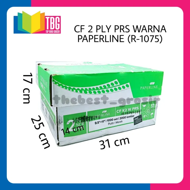 1 BOX CF 2 PLY PRS WARNA PAPERLINE / CONTINOUS FORM / KERTAS NOTA ...