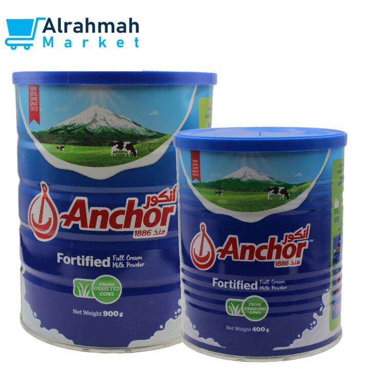 Anchor Fortified Full Cream Milk Powder 900g - 400g انكور حليب مدعم مجفف كامل الدسم | Lazada