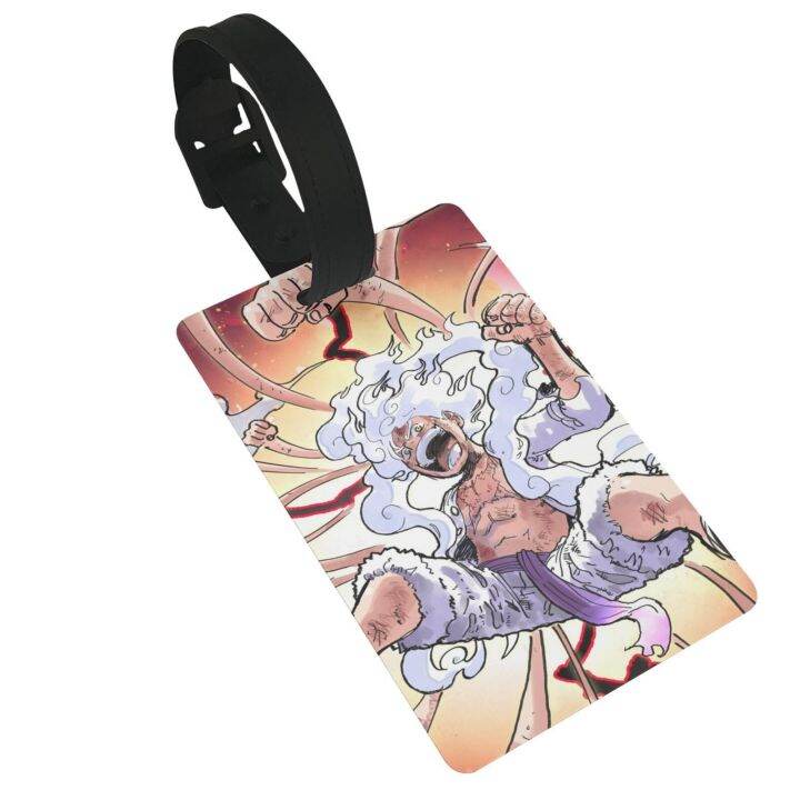 One Piece Luffy Luggage Tag Suitcase Name ID Card Labels Identifiers ...