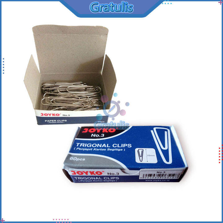 PAPER CLIPS JOYKO / PENJEPIT KERTAS BESAR NO. 5 / TRIAGONAL CLIP / ALAT ...