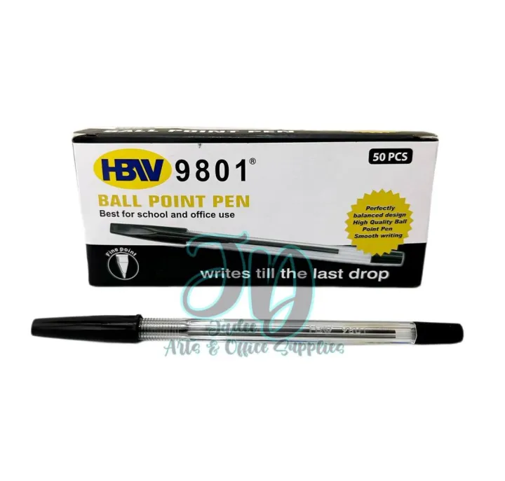 HBW 9801 Ballpen-Black [50pcs/box] | Lazada PH