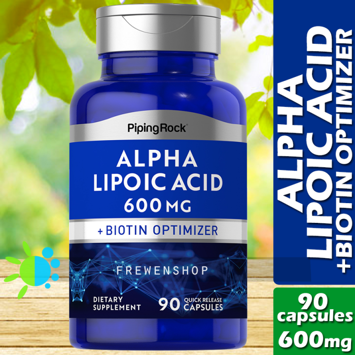 ALPHA LIPOIC ACID + BIOTIN OPTIMIZER 600mg x 90 Capsules ALA Thioctic ...