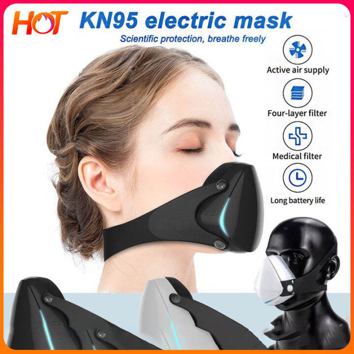 🔥 KN95 Electric Fresh Air Anti-Pollution Air Sport Mask with PM2.5 ...