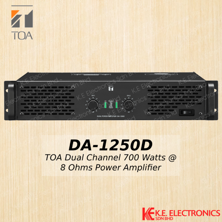 TOA DA-1250D Dual Channel 700 Watts @ 8 Ohm Power Amplifier | Lazada