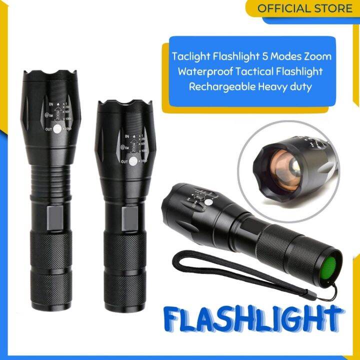 Original Torcia Led Rechargeable Flashlight Rechargeable Heavyduty Brillante Led Ultra Bright ...