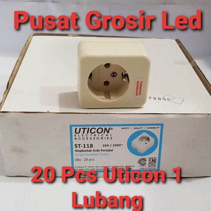 Paket Hemat 20 pcs Stop Kontak uticon 1 Lubang | Lazada Indonesia