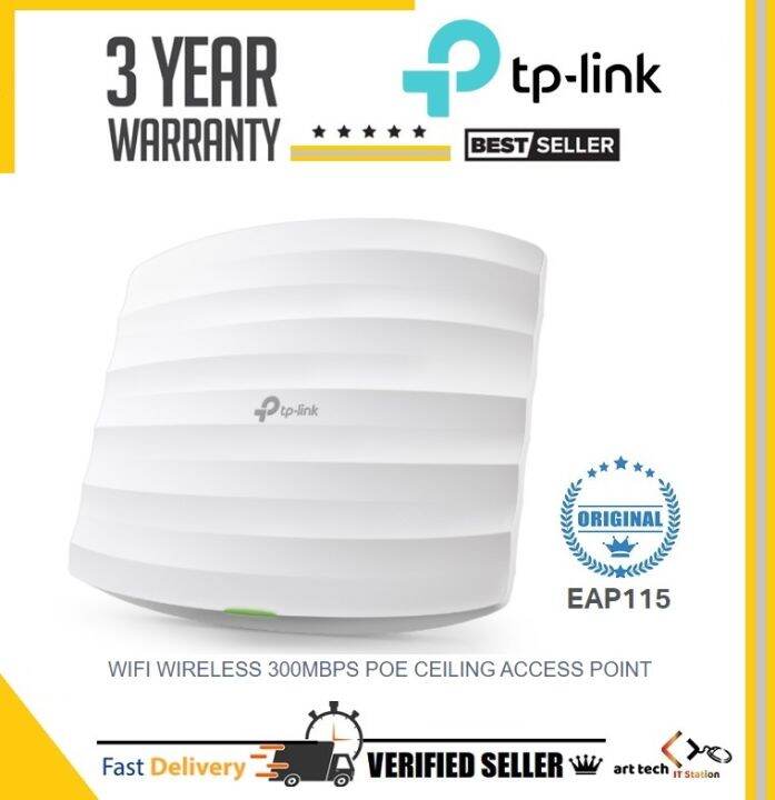 TP-LINK EAP115 WIFI WIRELESS 300MBPS POE CEILING ACCESS POINT ( TL-EAP115 ) | Lazada