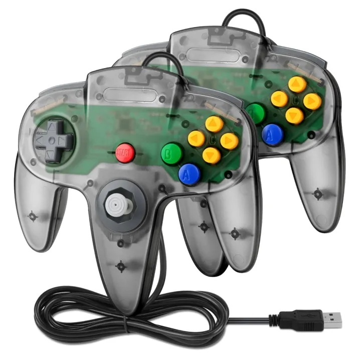 Lot1/2 USB N64 ControllerPC Gamepad Joystick for Windows MAC Linux ...