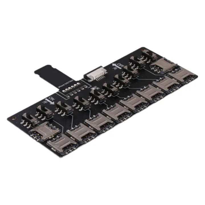 10-Slot SIM Card Adapter Multi-SIM Card Reader Mini SIM Nano with ...