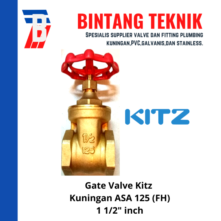 Gate Valve Kitz Kuningan 1 1/2" inch | Lazada Indonesia