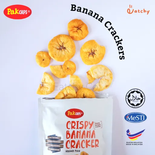 【PakCHIPS】Healthy Banana Cracker Snack Kerepek Pisang Vacuum Fried 香蕉干健康零食- 60g | Lazada