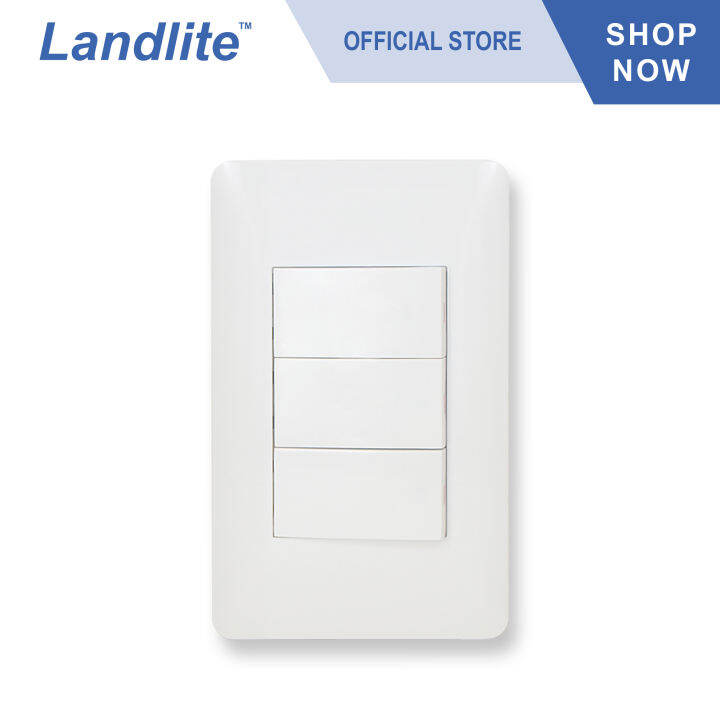 Landlite Wiring Devices LWD-SWPL-3G-1W-WHT | Lazada PH