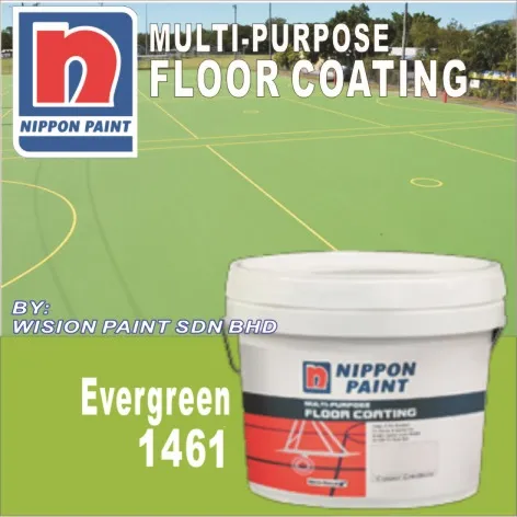 EVERGREEN 1461 ( 5L ) MULTI PURPOSE FLOOR COATING NIPPON PAINT / WATER ...