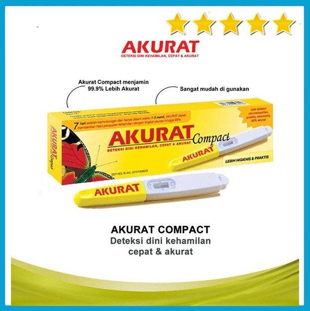 Akurat Compact Alat Tes Kehamilan Test Pack Akurat Kekinian | Lazada ...