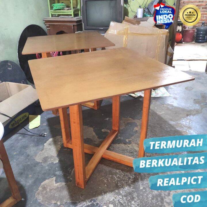 Meja Cafe Meja Teras Jumbo Kotak Minimalis Scandinavian Japandi Natural ...