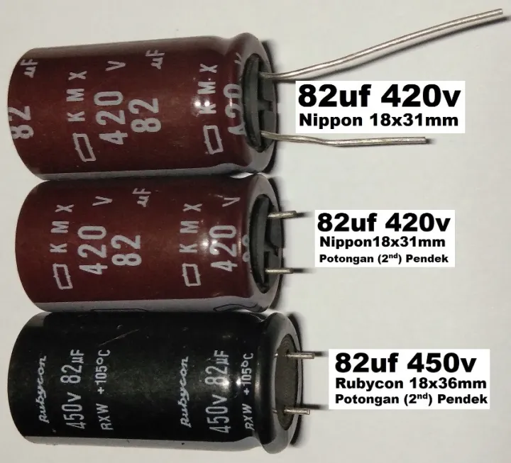 Elco 82uf 400v 420v 450v Electrolytic Capacitor 1 buah | Lazada Indonesia