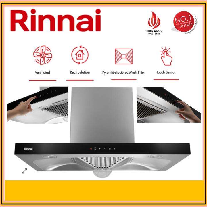 Rinnai Cooker Hood RH-C1319-SSW Chimney Hood 90CM RHC1319SSW 1,200m³/hr Suction Power | Lazada