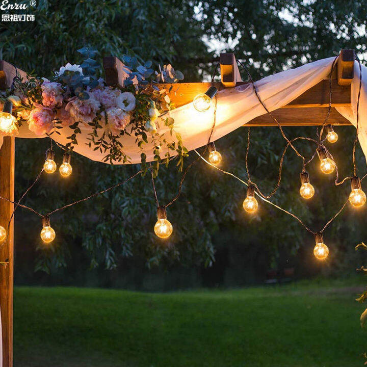 【G40/S14】 Solar Outdoor String Lights Waterproof Patio String Light ...