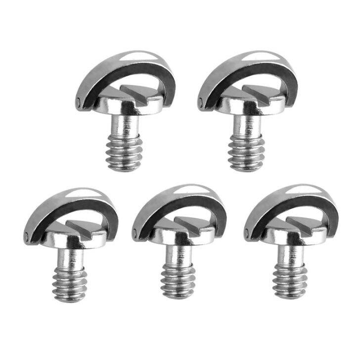 5 Pack 1/4inch Quick Release Plate Mounting Screw D-ring D Shaft QR Screw Adapter Mount for DSLR ...
