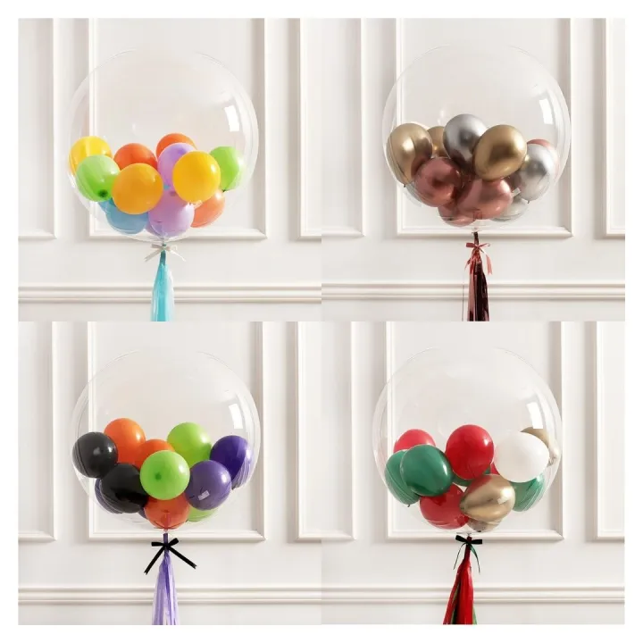 D216 Clear Ball Round Customize DIY Birthday Party Balloons | Happy ...
