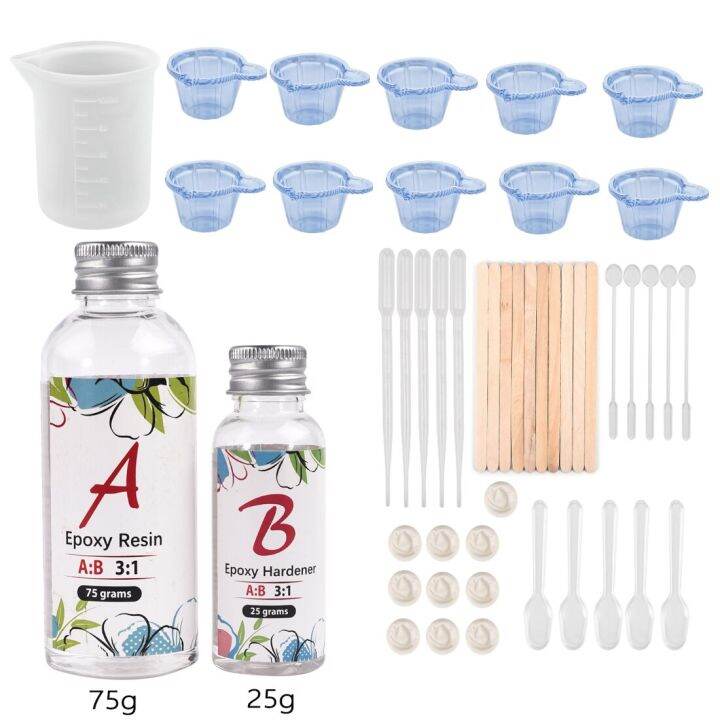 3:1 AB กาวคริสตัลใสสูงกาวสำหรับแม่พิมพ์เรซิน DIY เครื่องประดับทำเครื่องเพชร100G/280G/400G/1000G ...