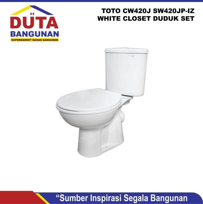 Closet Duduk TOTO CW420J/SW420JP+TC505 White Single Flush | Lazada ...
