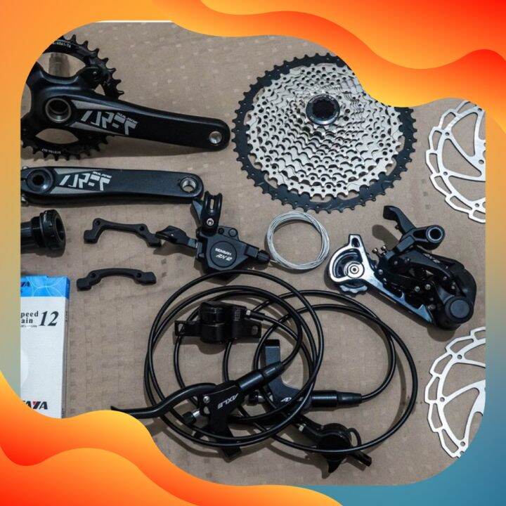 Sensah RX MTB 12 Speed Groupset with Sulane Chainwheel and Axle ...