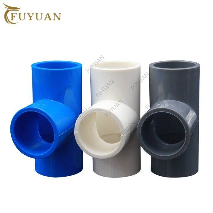 ☸ PVC 20/25/32/40/50/63/110mm ID Water Supply Pipe Fittings Equal Tee ...