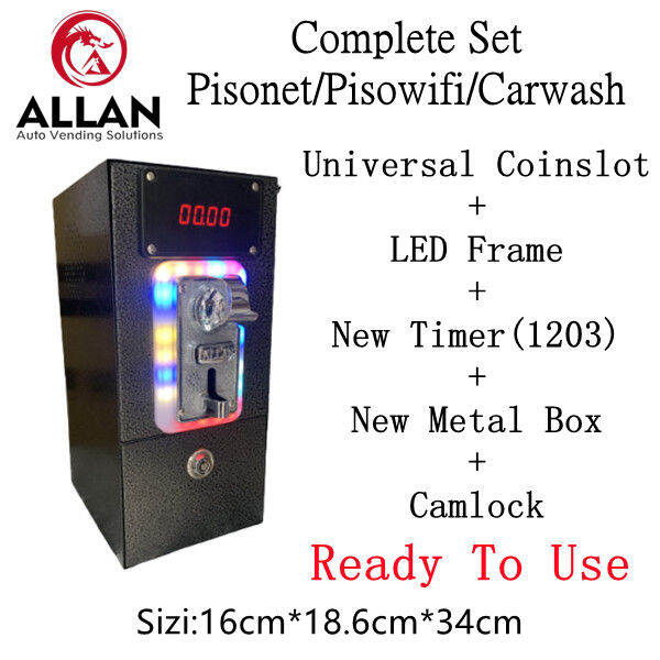 ALLAN Complete Metal Box For Pisonet / Piso Wifi /Pisowifi / Carwash ...