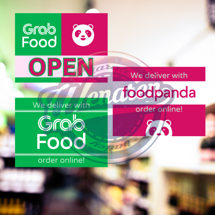 Grab FoodPanda Sign Signage PVC for Business | Lazada PH
