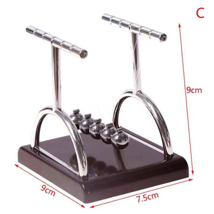 Crafts Newton's Cradle Desk Table Decor Metal Pendulum Ball Physics ...