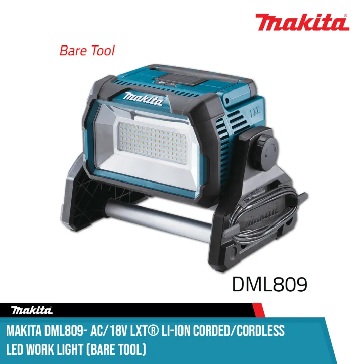 MAKITA DML809- AC/18V LXT® Li-Ion Corded/Cordless LED Work Light (Bare ...