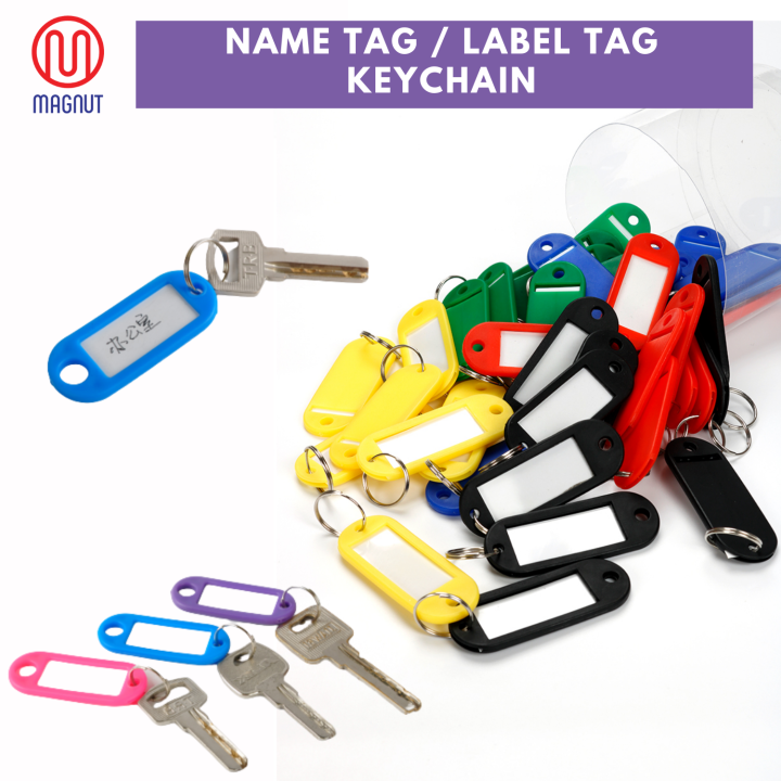 1pcs - Multicolour Plastic Name Tag / Label Tag Keychain Label ID Name ...