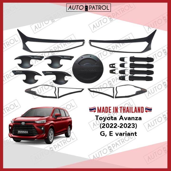 Toyota Avanza G E variant 2022-2023 Combo Garnish Set Black (MADE IN THAILAND) | Lazada PH