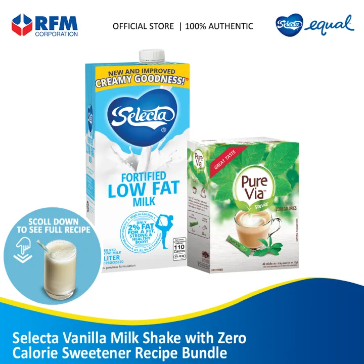 Selecta Vanilla Milk Shake with Zero Calorie Sweetener Recipe Bundle ...