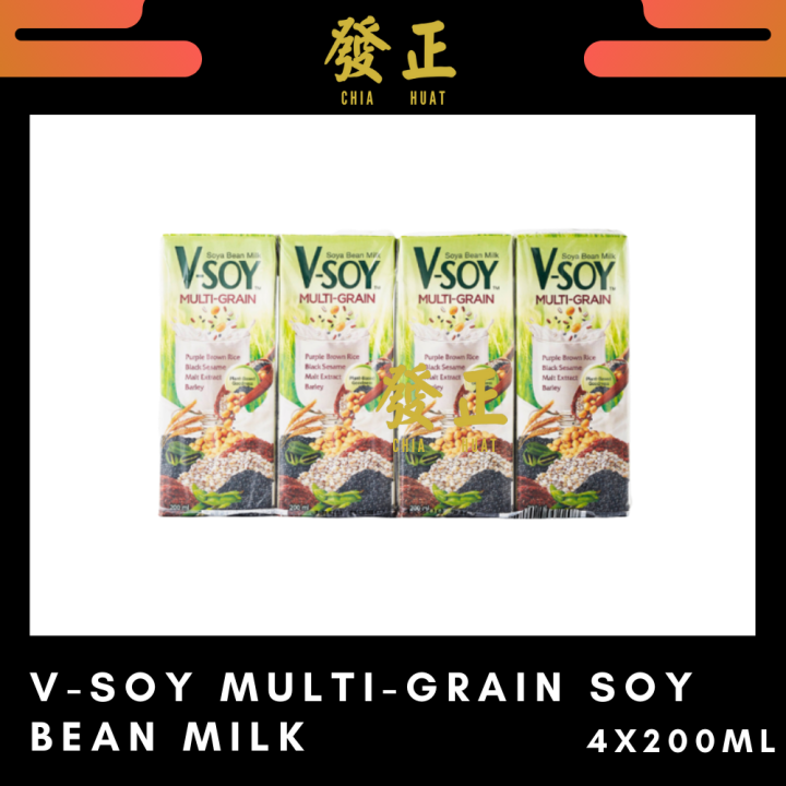 V-SOY Multi-Grain Soy Bean Milk 4x200ml | Lazada