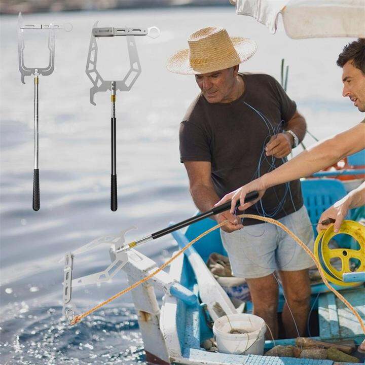 Multifunctional Dock Hook Dock Hook Telescopic Threader Accessories Boathook Threaded Long ...