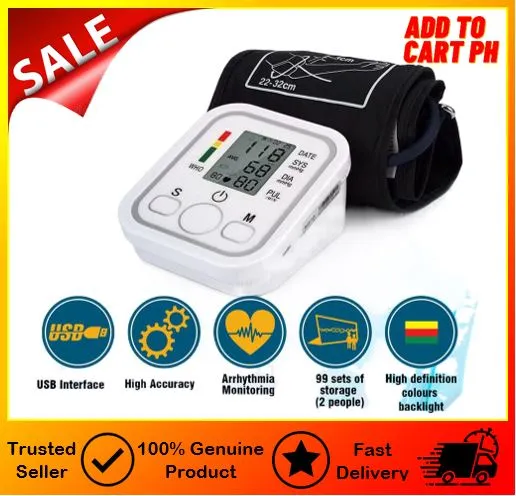 [Add To Cart Ph] Original Blood Pressure Machine Digital BP Meter with Large Display, Upper Arm ...