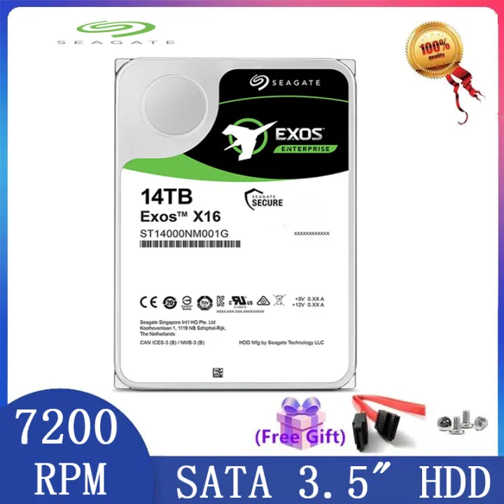 New Seagate EXOS X16 ST14000NM001G 14TB 7200 RPM 256MB Cache 6Gb/s SATA ...