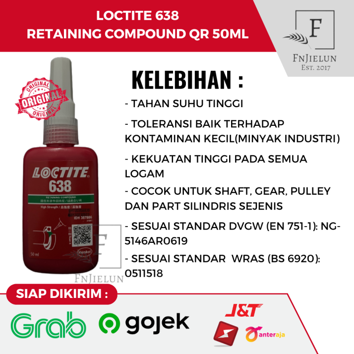 Loctite 638 Lem Retaining Compound QR 50ml | Lazada Indonesia