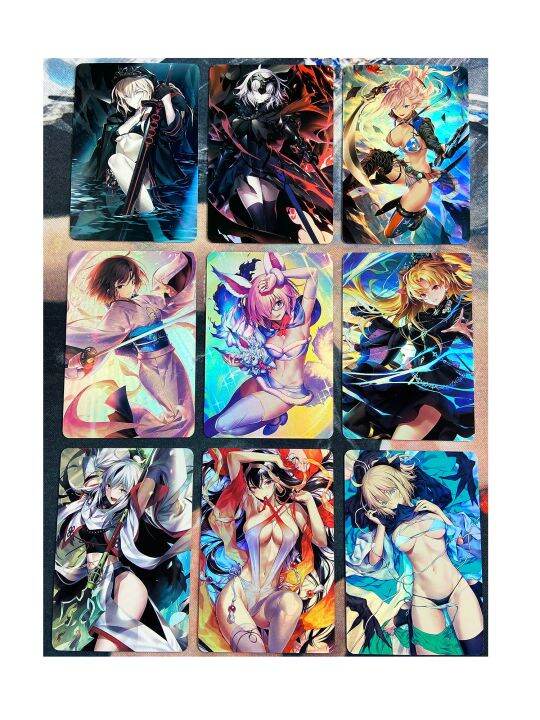 9ชิ้น/เซ็ต ACG Beauty Fgo Fate/grand Order Doujin No.1หักเหสาวกีฬาของสะสมเกมอะนิเมะการ์ดคอลเลก ...
