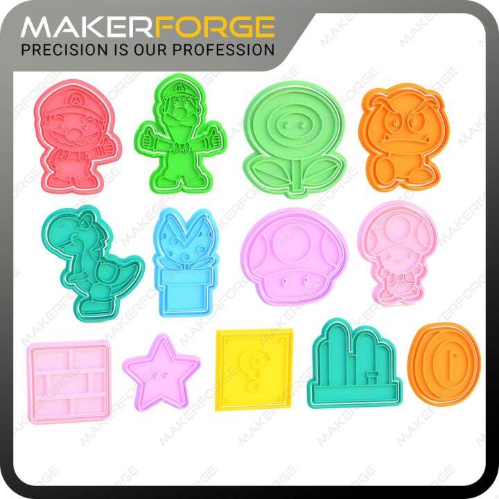 Super Mario Cookie Cutter Fondant Cutter Clay Cutter Collection | Mario ...