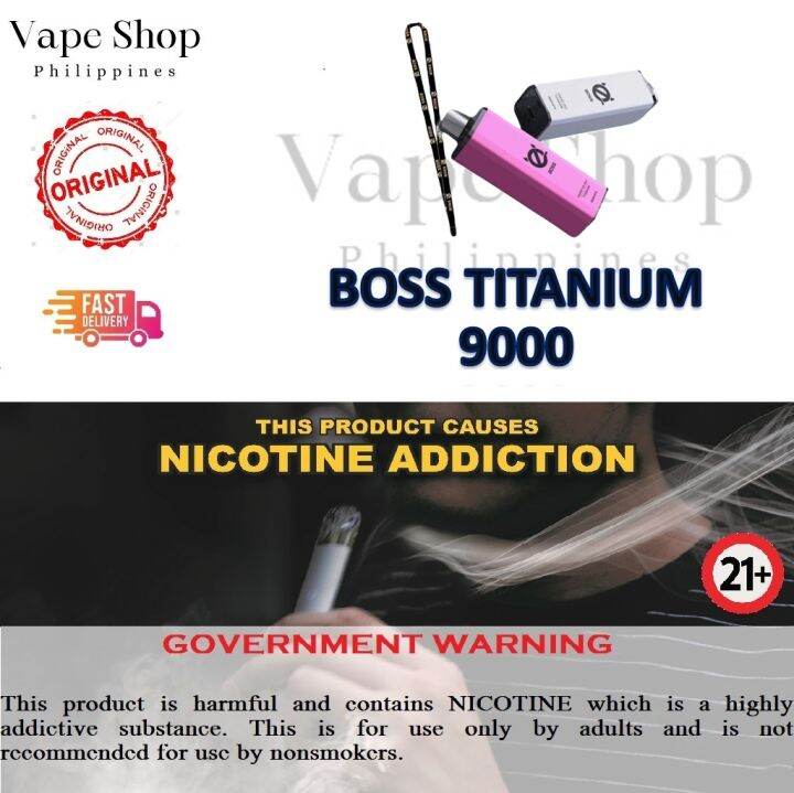 Boss Titanium 9k Disposable Rechargeable | Lazada PH