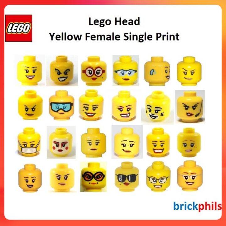 Lego Head - Yellow Female Single Print | Lazada PH