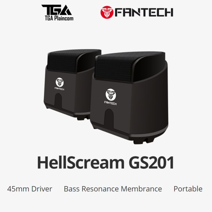 Fantech HellScream GS201 Speaker [3.5mm + USB] Mobile Gaming and Music Speaker (45mm Speaker ...