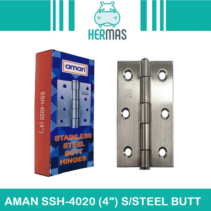 AMAN SSH-4020 (4") STAINLESS STEEL BUTT HINGES | Lazada