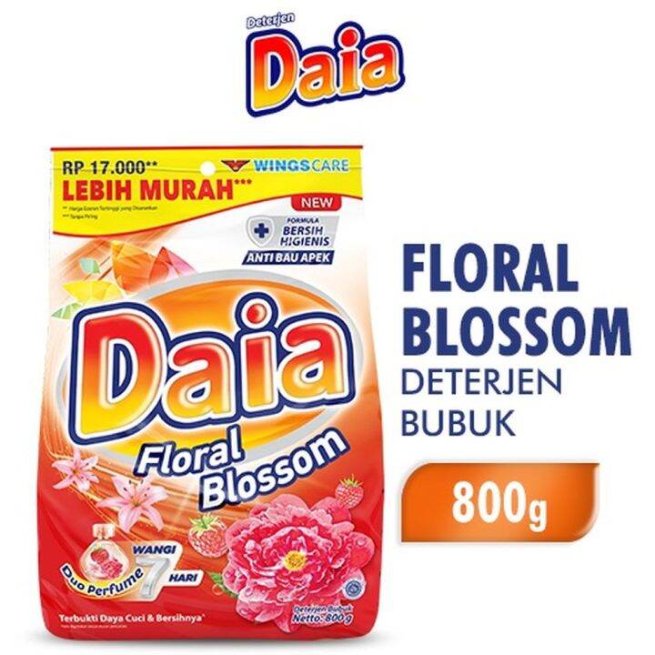 Daia Detergent Bubuk Sensasi Floral Blossom 800g | Lazada Indonesia