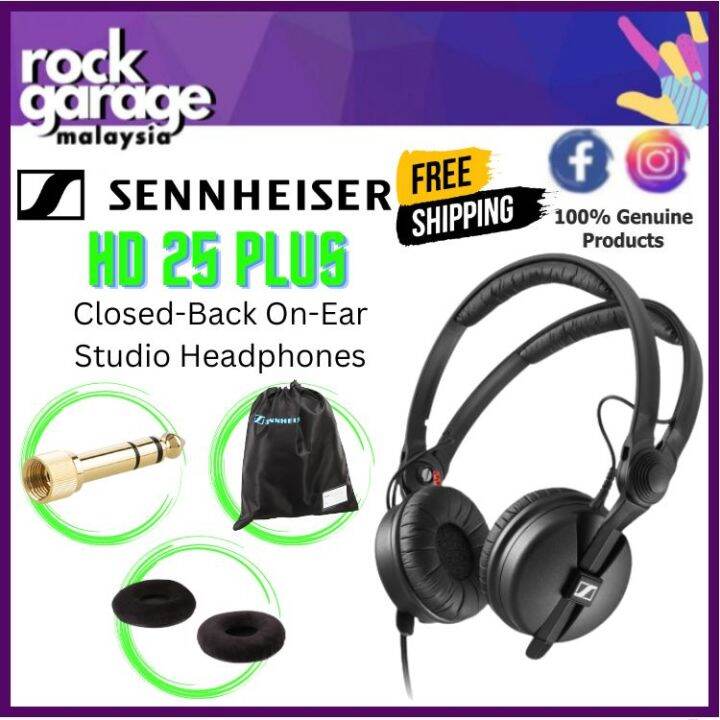 Sennheiser HD 25 Plus Closed-Back On-Ear Studio Headphones (HD25/HD-25 ...
